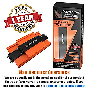 Catter Tools COPYCATTER Contour Gauge Tool - Professional Grade - (10" + 5" set) with Metal Lock + Tension Knobs - Instant Shape Tool - Profile Tool - Duplicate odd trim, flooring + more!