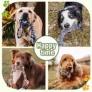 Large Dog Toys for Aggressive Chewers, 12 Pack Tough Dog Chew Toys for Large Dogs, Heavy Duty Tug of War Dog Toy, Indestructible Dog Rope Toy for Medium and Big Breed, 100% Cotton for Teeth Cleaning