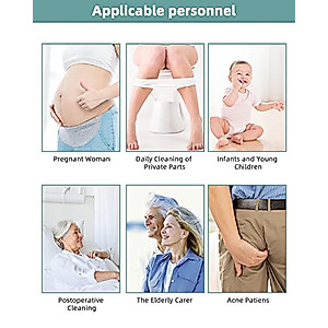 Travel Bidet Bottle,Upside Down Peri Bottle for Postpartum Care,Portable Handheld 300ml Bidet Sprayer,Travel Bag Pointed Nozzle for Personal Hygiene Care,Perineal Recovery,Outdoor-Green Bottle