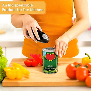 Electric Can Opener, Handheld One Touch Automatic Can Openers Easy Open Any Can Sizes with Smooth Edges, Food-Safe Electric Can Openers for Kitchen, Best Kitchen Gadget Gift for Seniors with Arthritis