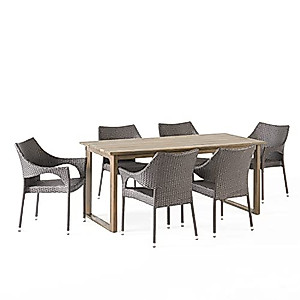 Christopher Knight Home 315605 Aggie Dining Set, Gray