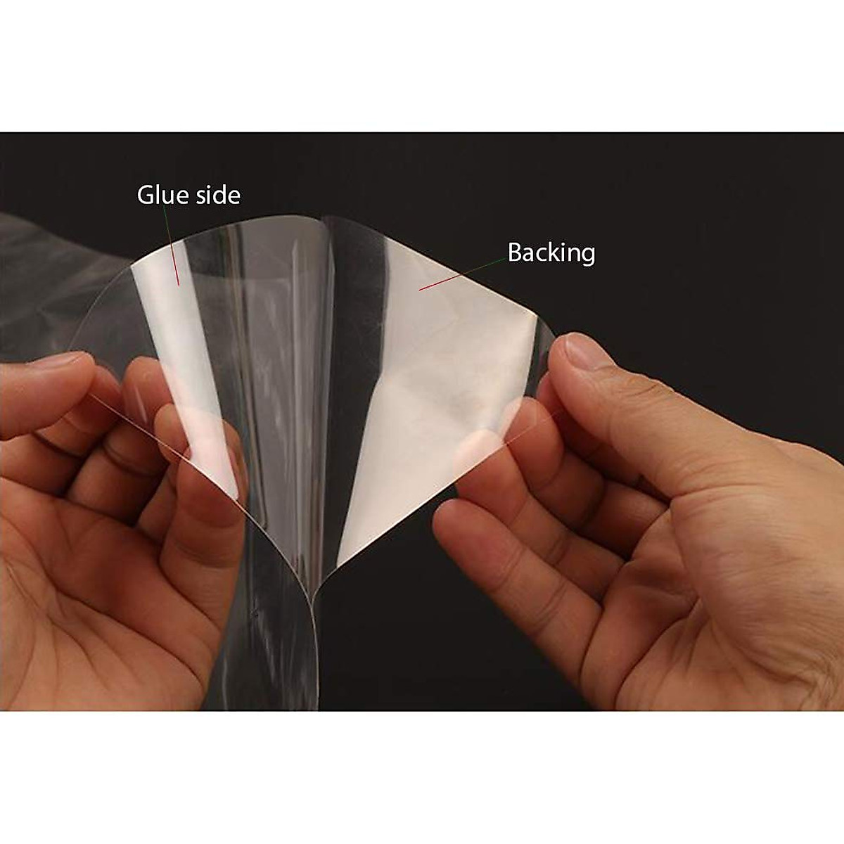 HOHOFILM 2mil Transparent Furniture Protective Film Heat Resistance Gloss Table Top Cloth Mat Self-Adhesive Stickers Clear for Wood Table Kitchen Countertop Anti-Oil 80cmx500cm