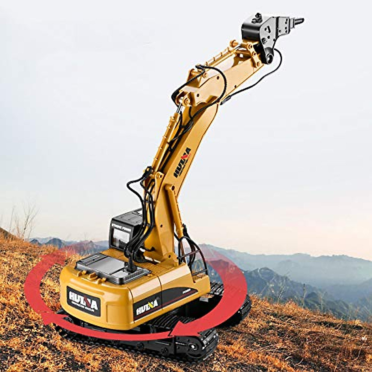 Gemini&Genius Drill Excavator Construction Site Vehicle Toys 1:50 Scale Diecast Digger and Driller Engineering Dump Truck Collectible Toys for Kids and Decoration for House (Demolition Machine)