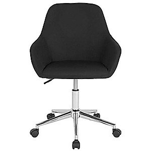 Flash Furniture Cortana Home and Office Mid-Back Chair in Black Fabric