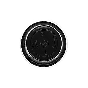 2 Oz Leak Proof Black Plastic Condiment Souffle Containers with Lids - Plastic Black Portion Cups with Plastic Lid Perfect for Sauces, Samples, Slime, Jello Shot, Food Storage (2 Ounce) (125)