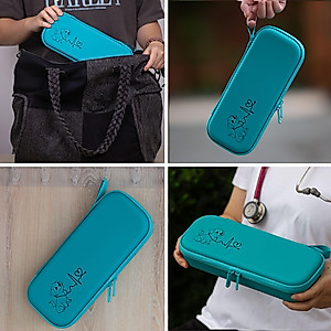 ButterFox Stethoscope Case For Nurses with Divider and ID Slot for Littmann Classic III, Cardiology IV Diagnostic, MDF and More Stethoscopes, Pocket for Nurse Accessories (Teal Green)