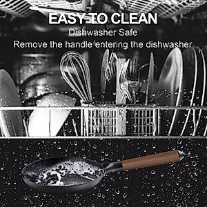 LAMFO Cast Iron Skillet, 12 Inch Nonstick Frying Pan Skillet with Removable Handle, PFAS-Free, Egg Pan Non Stick Frying Pans, Oven Safe Dishwasher Safe