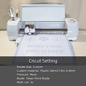 10PCS 10mil Blank Mylar Stencil Sheets,12X12 inch Milky Translucent PET Blank Stencils Sheets,Template Material for Cutting Machines, Laser Cutting, Food-Safe Craft Plastic