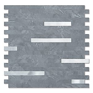 Art3d 10-Sheet Peel and Stick Grey Marble Backsplash Tile for Kitchen Bathroom