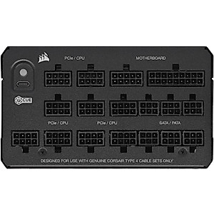 Corsair HX1500i Fully Modular Ultra-Low Noise ATX Digital Power Supply (Three EPS12V Connectors, 140mm Fluid Dynamic Bearing Fan, Zero RPM Mode, 80 Plus Platinum Efficiency) Black