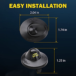 LED License Plate Light Tag Lights Assembly Compatible with Ford F150 F250 F350 F450 F550 Superduty Ranger Explorer Bronco Excursion Expedition,6000K White, 2PCS (Black)