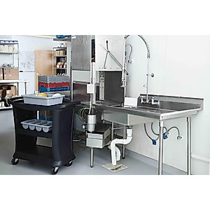 Rubbermaid Commercial Products 4-Compartment Cutlery Bin, Gray, Silverware Tray for Restaurant/Kitchen Use