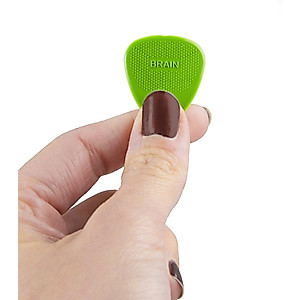 D'Andrea Snarling Dog Brain Nylon Guitar Picks 12 Pack with Tin Box (Green, 0.53mm)