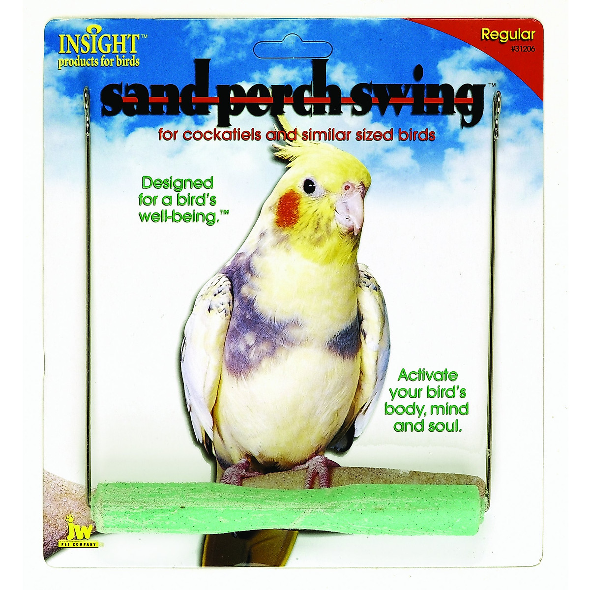 JW Pet Company Insight Sand Perch Swing Bird Toy, Regular