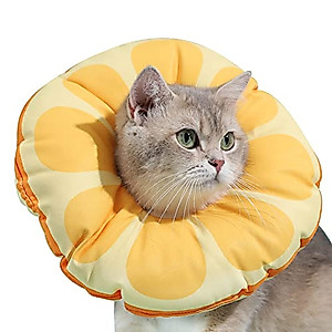 Jevnd 3 Sizes of Cat Cone Collar Soft, Adjustable Cat Cones to Stop Licking, E Collar for Cats, Recovery Collar for Cats After Surgery, Cat Neck Cone, Elizabethan Collar for Cat and Kitten (M)