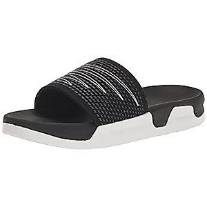 New Balance Women's Zare V1 Slide Sandal, Black/White, 8