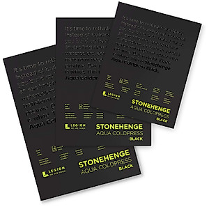 Stonehenge Aqua Black Pad, 140lb, Coldpress, 8 x 10 Inches, 15 Sheets