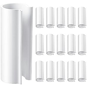 16 Pieces White Clamp for PVC Pipe Greenhouses, Row Covers, Shelters, Bird Protection, 2.4 Inches Long (for 1/2 Inch PVC Pipe)