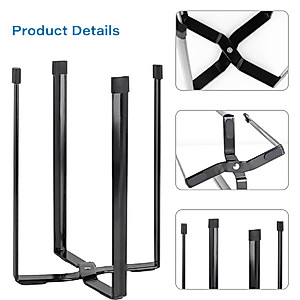 Kitchen Stand Holder, Plastic Bag Drying Rack, Multifunctional Countertop Cups Bottles Drying Rack for Plastic Bags, Bottles and Cups, Shelf Trash Bag (Black)