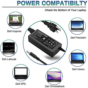 La45nm140 0kxttw 45W Dell Inspiron 15 3000 Laptop Charger 11 13 14 17 5000 7000 5559 5558 5570 3583 7373 5100 Latitude 3310 3520 3410 3420 3510 3400 3500 Vostro 19.5V 2.31A Power Adapter Supply Cord