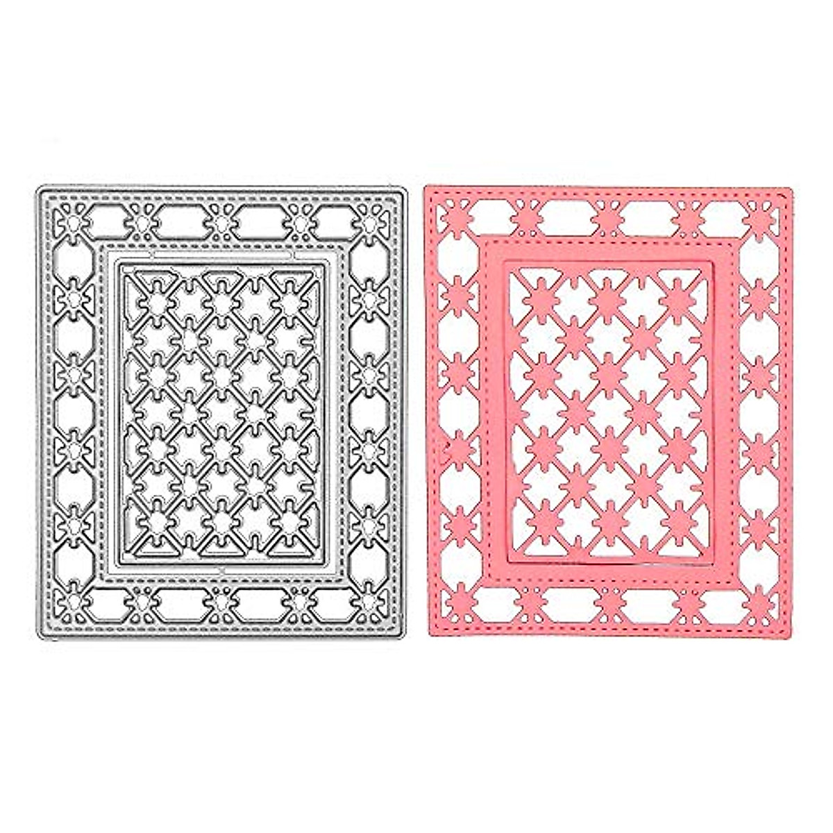Metal Nested Die Cuts Lace Frame Background Cutting Dies Embossing Stencil Template for Card Making Scrapbooking Paper Craft Album Stamps DIY Birthday Décor