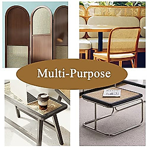 17”x6.5Ft Plastic Rattan Cane Webbing Roll, Woven Open Mesh Cane Sheet Roll for Caning Material DIY Project Supplies: Door, Cabinet, Chair (17"x79 in)