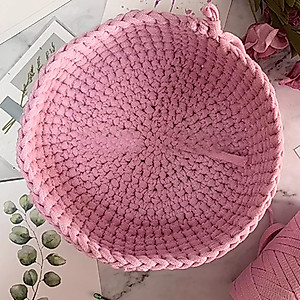 200g Blue Gray Crochet Yarn Basket Crochet Bag Fabric Yarn Cotton Cloth T-Shirt Yarn Ribbon Yarn