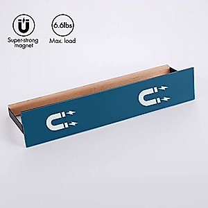 KES Magnetic Paper Towel Holder, Black Paper Towel Holder for Refrigerator, Wood & Metal Paper Towel Roll Holder, KPH502MA-BK