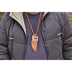 Silver Edge Knives Hand Forged Neck Knife with sheath, Celtic Pocket Knife Hand Made Vintage Forged Necklace Knife Antiquity Medieval Neck Knife fixed blade Pocket Knife