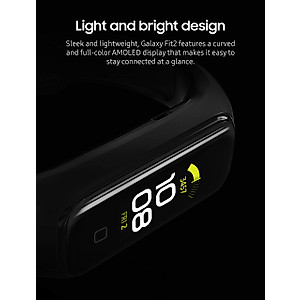 Samsung Galaxy Fit 2 Bluetooth Fitness Tracking Smart Band – Black (US Version) (Renewed)