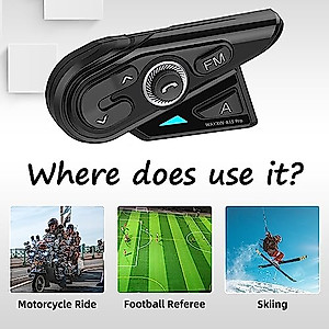 Motorcycle Bluetooth Helmet Bluetooth 2 PCS,5.0 Pairing Within 2000 Meters 8 People Online Intercom, 6 Color Replacement, with FM / IPX67 Waterproof / DSP&CVC Noise Reduction, Including 2 Microphones.