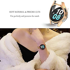 OHPROCS Compatible with Samsung Galaxy Watch 5 & 4 40mm 44mm Case with Screen Protector, Soft TPU Face Cover Full Protective Bumper for Samsung Watch 5/4 Bands Accessories (40mm, 9-Colors)