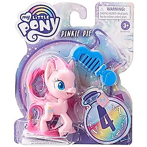 My Little Pony Pinkie Pie Potion Pony Figure -- 3-Inch Pink Pony Toy with Brushable Hair, Comb, and 4 Surprise Accessories