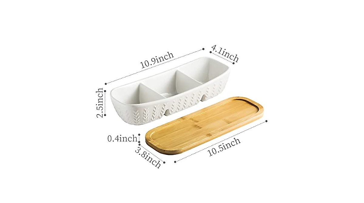 3 Compartment Condiment Tray for Stylish Entertaining