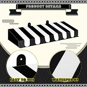 4 Pack Circus Awning Decoration 3D Awning Wall Decorations Carnival Tent Mardi Gras Circus Theme Party Decorations Carnival Stand Decor for Carnival Party Favors (Black and White)