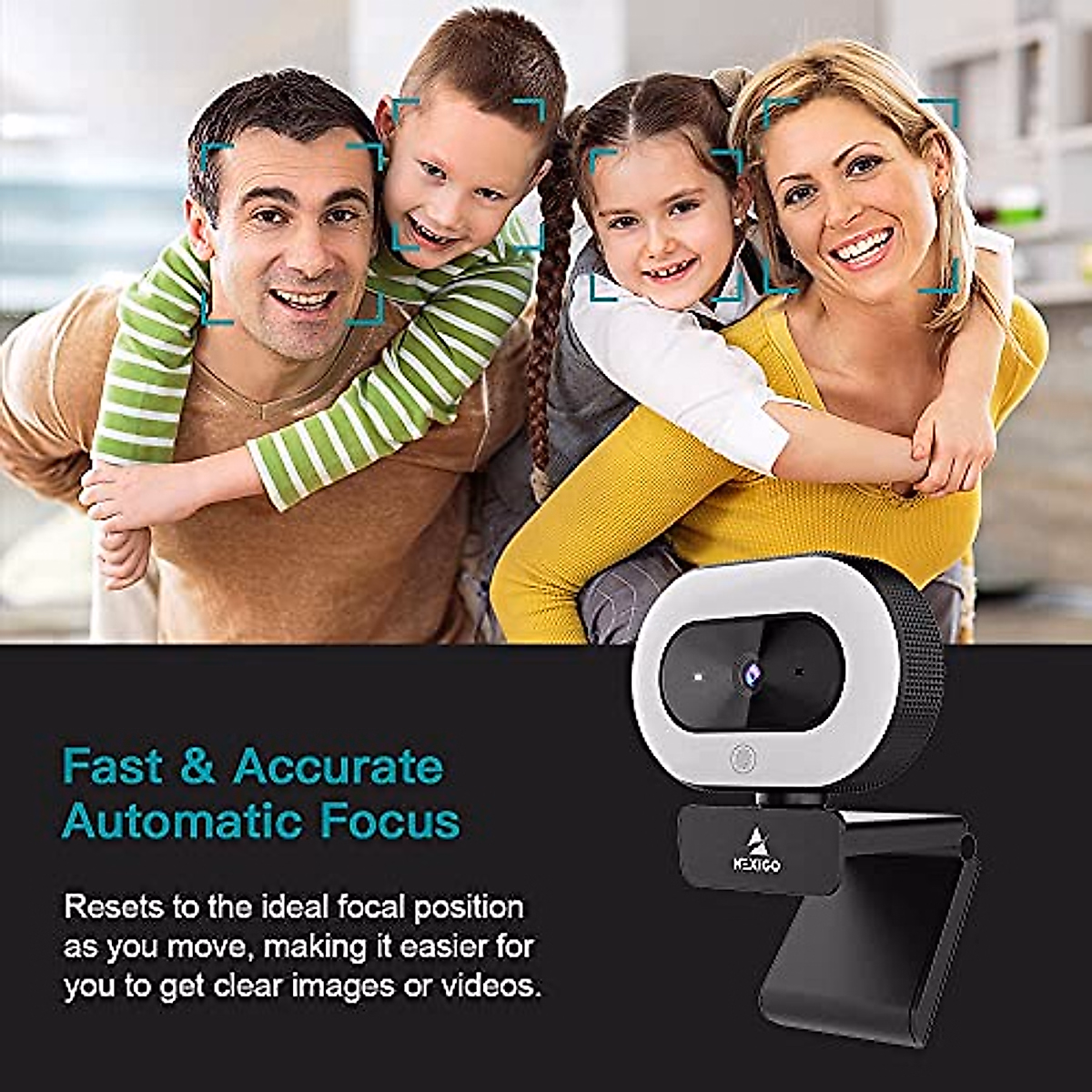 NexiGo StreamCam N930E with Software, 1080P Webcam with Ring Light and ...