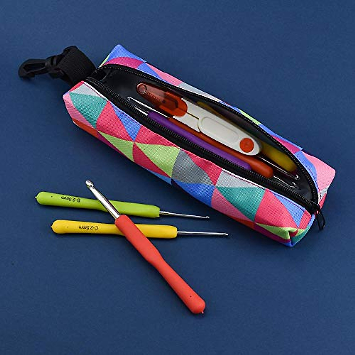 Yarn Storage Bag, Portable DIY Hand Weaving Craft Knitting Case Organizer Crochet Hooks Thread Holder Totes, Traveling Sewing Tools Accessories