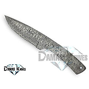 Custom Handmade Damascus Steel Skinner Knife Blank Blade for Knife Making HB 26