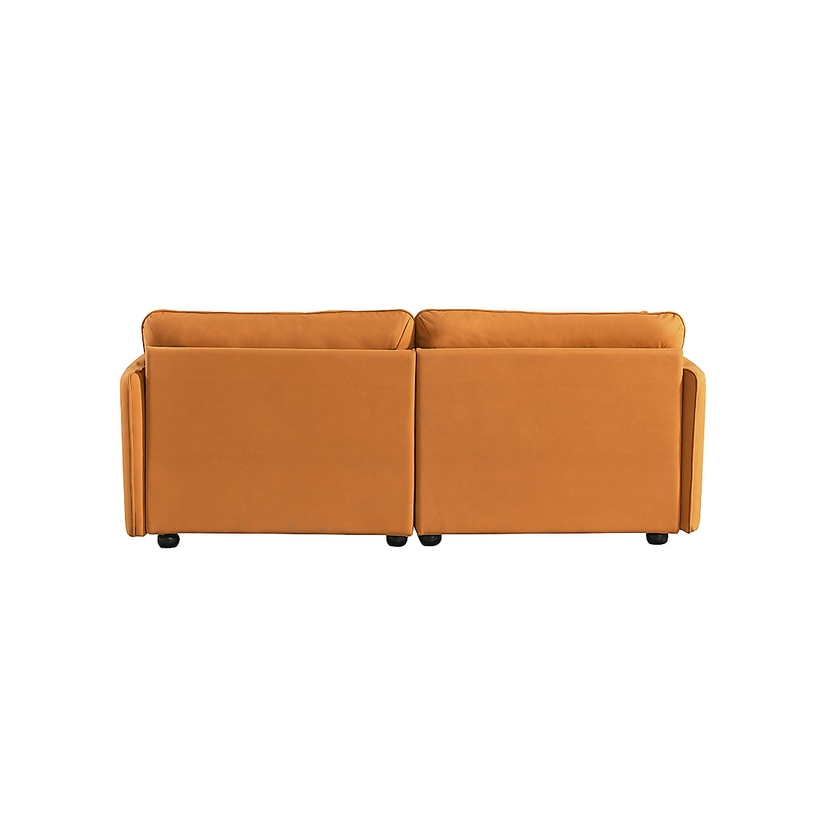 Lepfun Modern, 75.6" Couch, Large deep seat, loveseat with Hardwood Frame, mid-Century upholstered Sofa,Suitable for Living Room, Bedroom and Apartment (Orange)