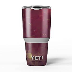 Design Skinz Red Geometric V13 - Skin Decal Vinyl Wrap Kit Compatible with The Yeti Rambler Cooler Tumbler Cups