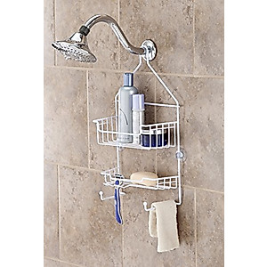 Kenney 2-Shelf Hanging Shower Caddy, White