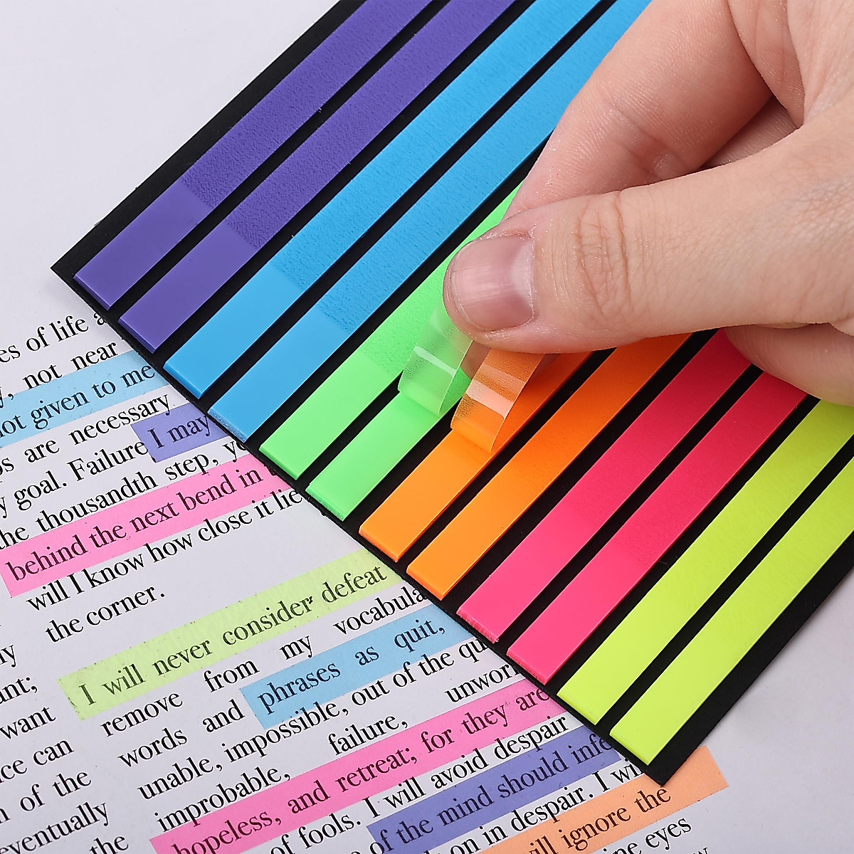 Mr. Pen- Bible Highlighter Tape and Note Set - 331pc Transparent Sticky Index Tabs with Book Highlighter Strips