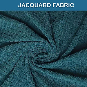 Bifaunvogel Counter Height Bar Chairs Cover Set of 4 Jacquard Swivel Bar Stools Slipcovers Stretchable Swivel Barstools Chair Covers Protector for Home Kitchen Bar Cafe Black