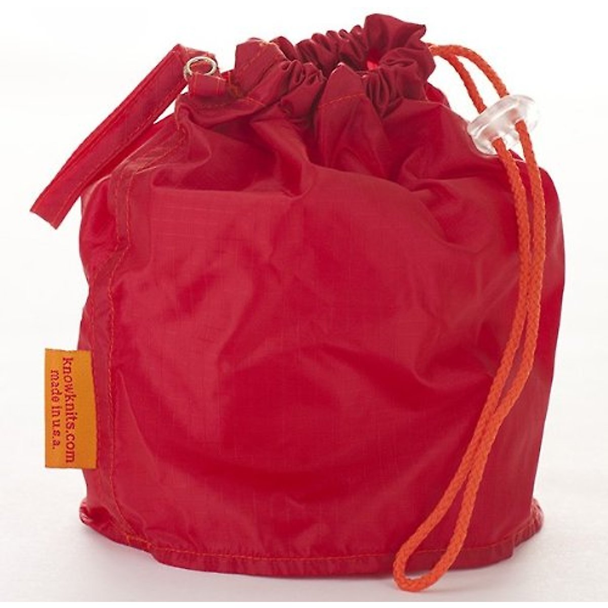 Red Small GoKnit Pouch Project Bag w/ Loop & Drawstring