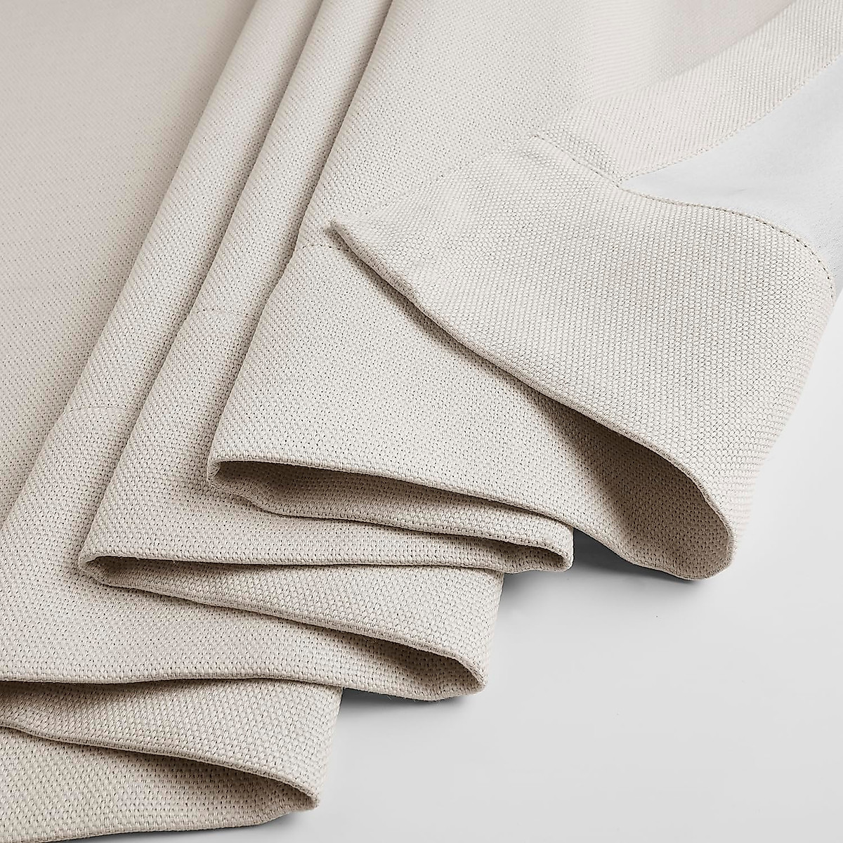 HPD Half Price Drapes BOCH-LN185-P Faux Linen Room Darkening Curtains for Bedroom (1 Panel), 50 X 96, Birch