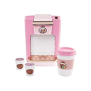 Disney Princess Style Collection Play Gourmet Coffee Maker, 4Piece Set, Pink, 7.5" L X 4.75" W x 9" H