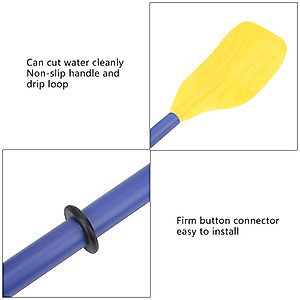 Rowing Oars, 45in ABS Plastic Detachable Oar Two Person Boat Paddle for Rubber Canoes Lifeboats Leisure Using Water Sports Accessory (2 Pieces)