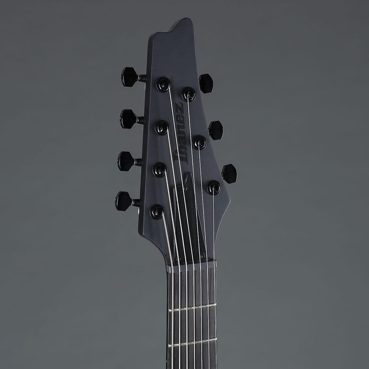 Ibanez ICTB721 Iceman Iron Label 7-String Electric Guitar, Black Flat w/Bag