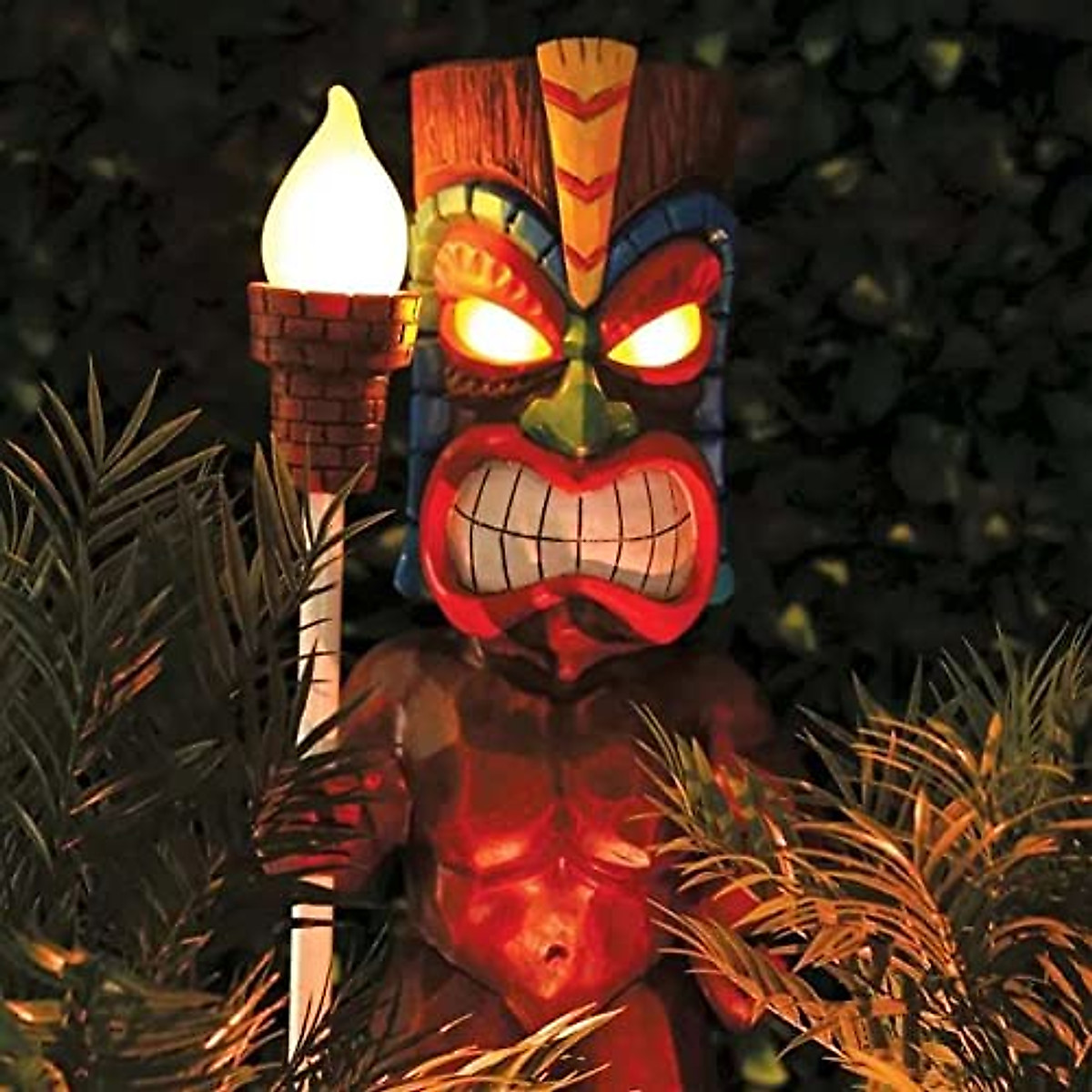 Ochine Solar Powered Tiki Light for Garden Decor