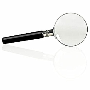 10X Handheld Magnifier Magnifying Glass Handle Low Vision Aid High Magnification for Reading, Senior, Map, Inspection, Handcraft Hobby (50MM)